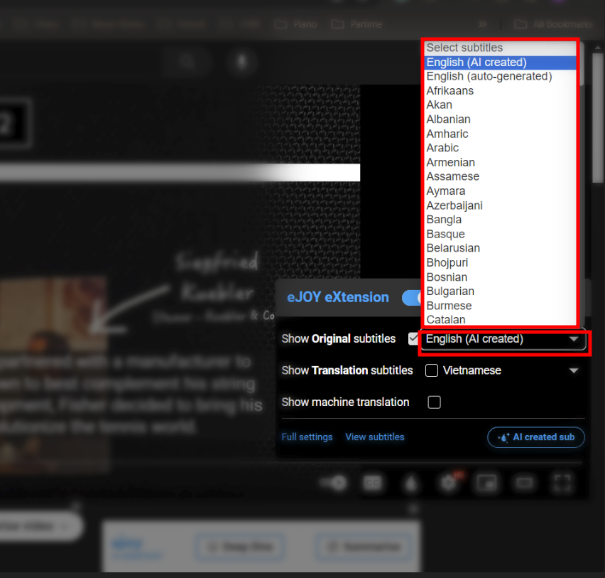 Using AI to create subtitles with eJOY Extension | eJOY English Help Center