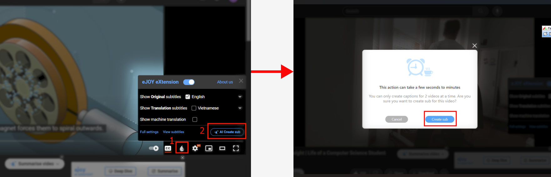 Using AI to create subtitles with eJOY Extension | eJOY English Help Center