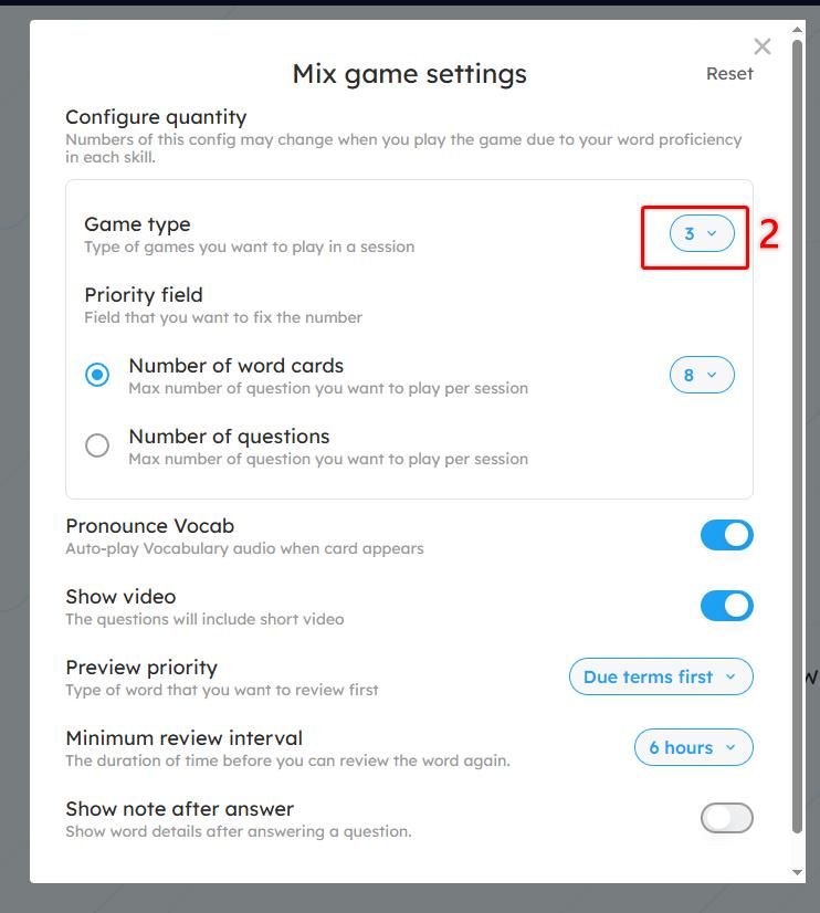 Cách tắt bớt game trong Mix Game | eJOY English Help Center